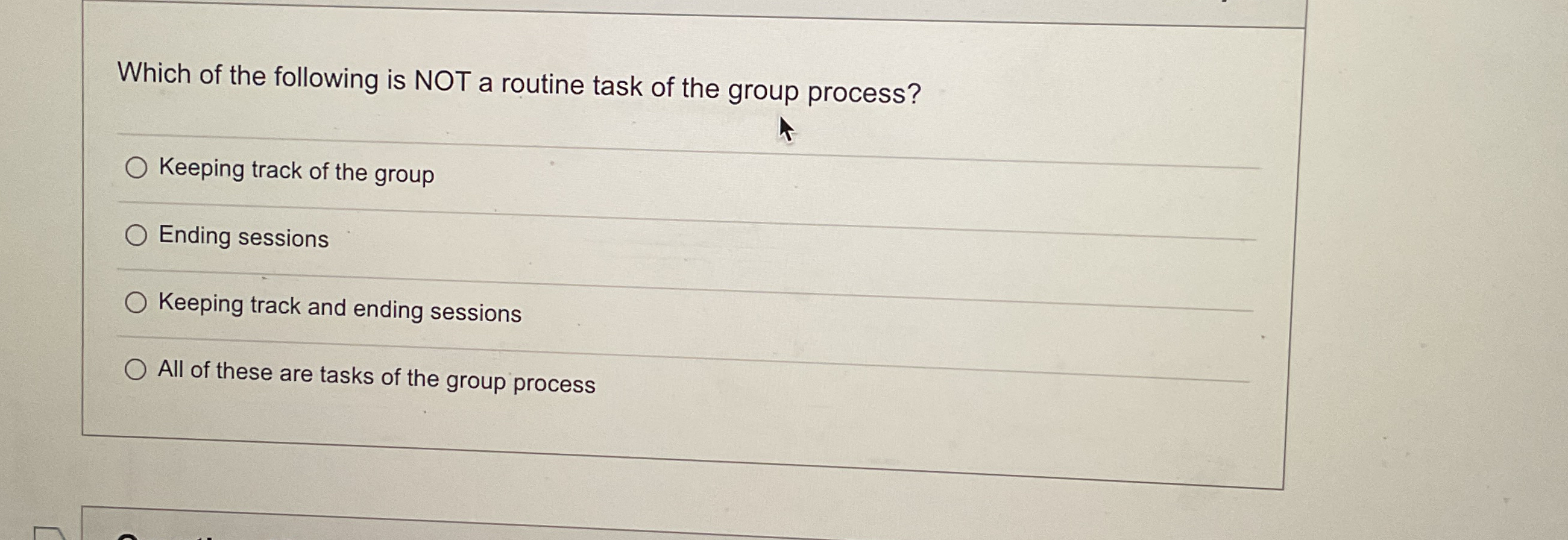 Solved Which of the following is NOT a routine task of the | Chegg.com