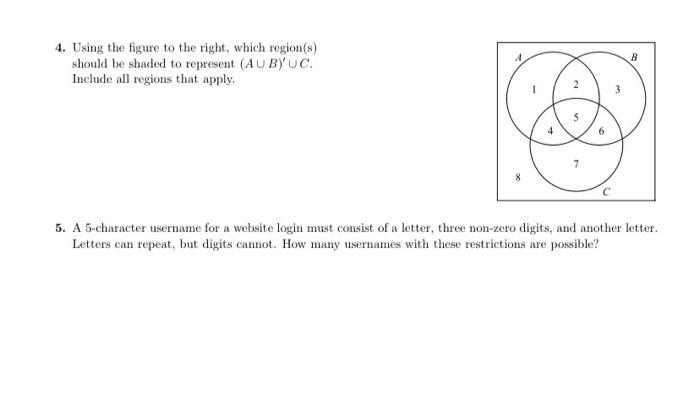 Solved 4. Using the figure to the right, which region(s) | Chegg.com