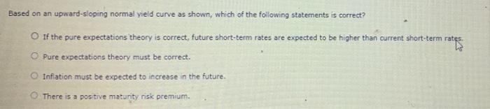 Solved Given the indicated maturities listed in the | Chegg.com