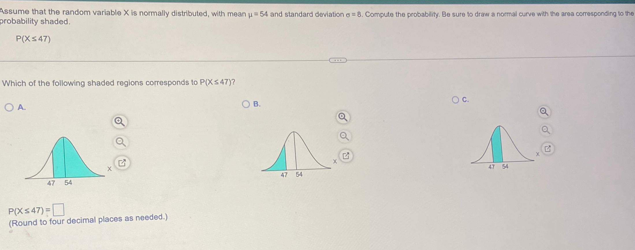 Solved Assume that the random variable x ﻿is normally | Chegg.com