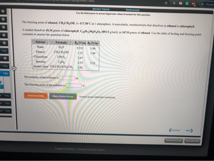 Solved ssignment-take Paused [Review Topics (References) Use | Chegg.com
