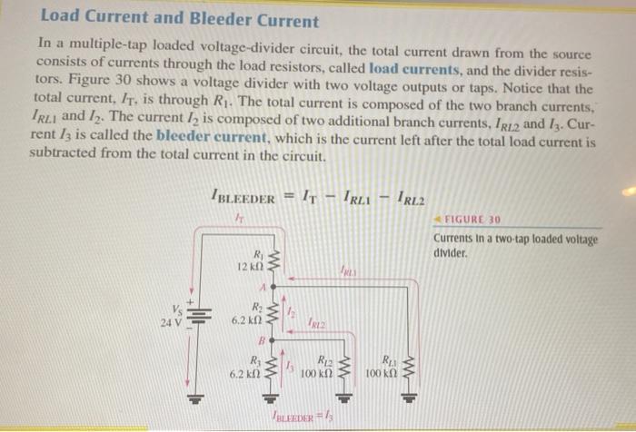 Solved Load Current and Bleeder Current In a multiple-tap | Chegg.com