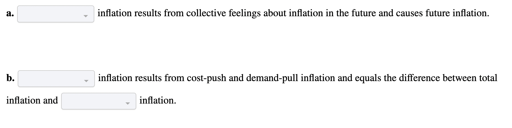 Solved a.expected/ ﻿total/ ﻿unexpected inflation results | Chegg.com