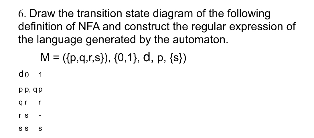 Solved Draw the transition state diagram of the following | Chegg.com