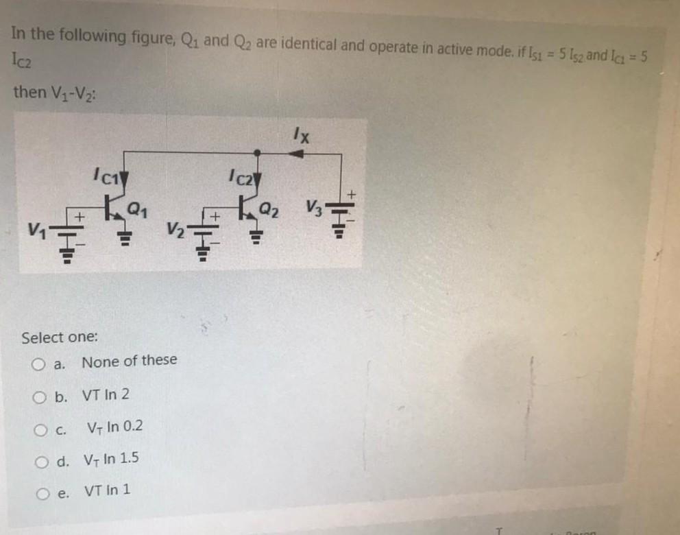 Solved In the following figure, Qi and Q2 are identical and | Chegg.com