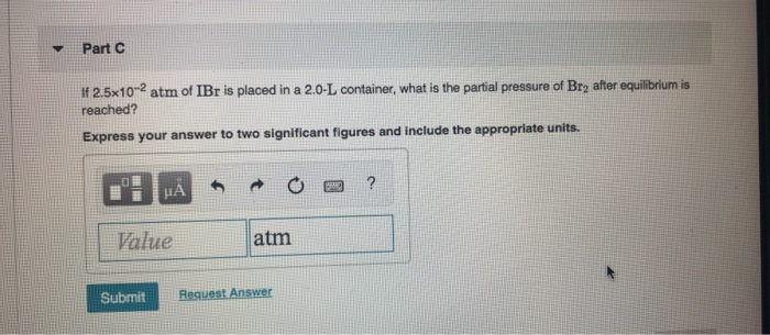 Solved For the equilibrium 2IBr(g) I2 (g) + Br2 (g) K, at | Chegg.com