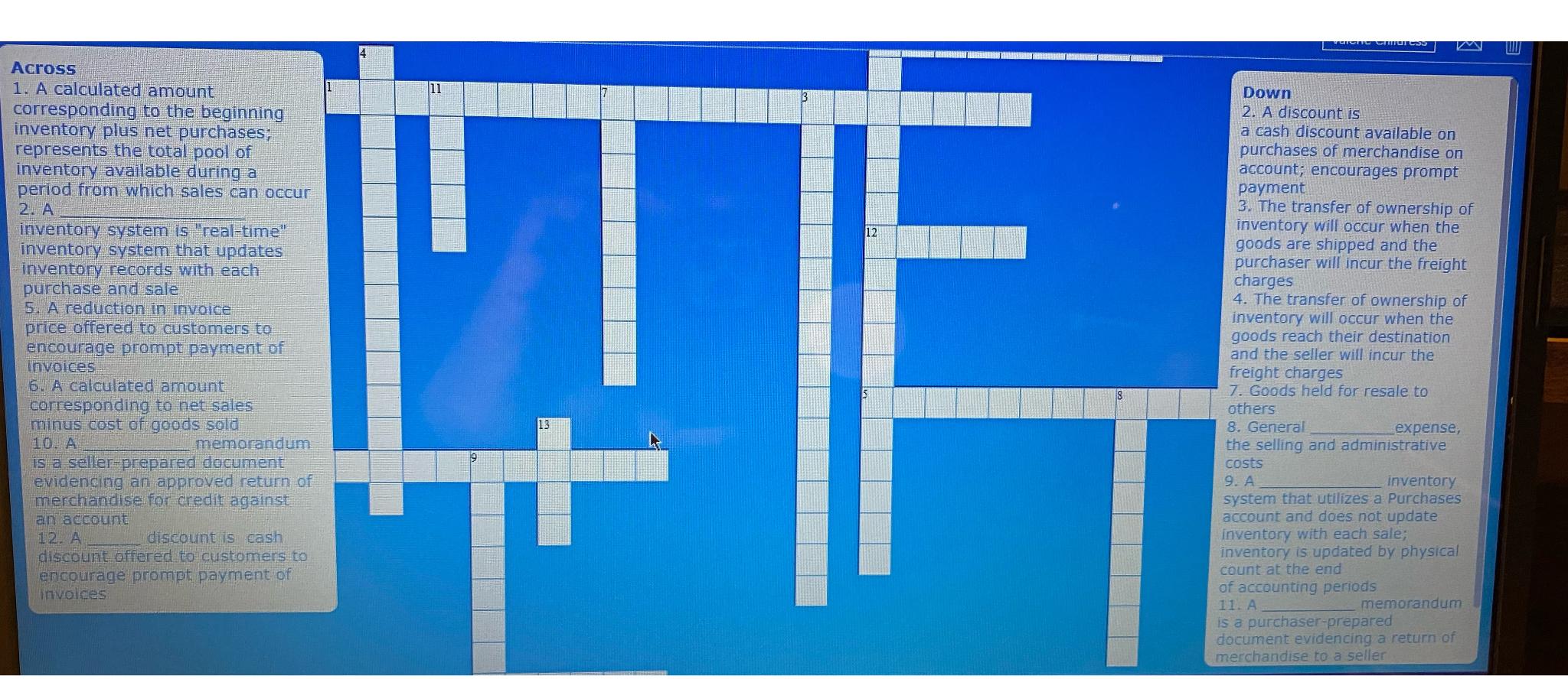 Solved Need help with puzzle | Chegg.com