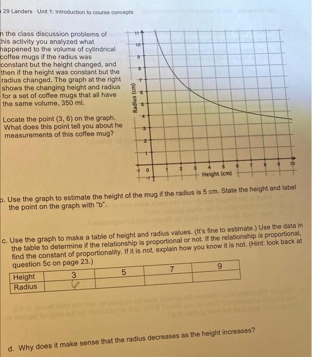 Solved 29 Landers Unit 1: Introduction to course concepts 11 | Chegg.com