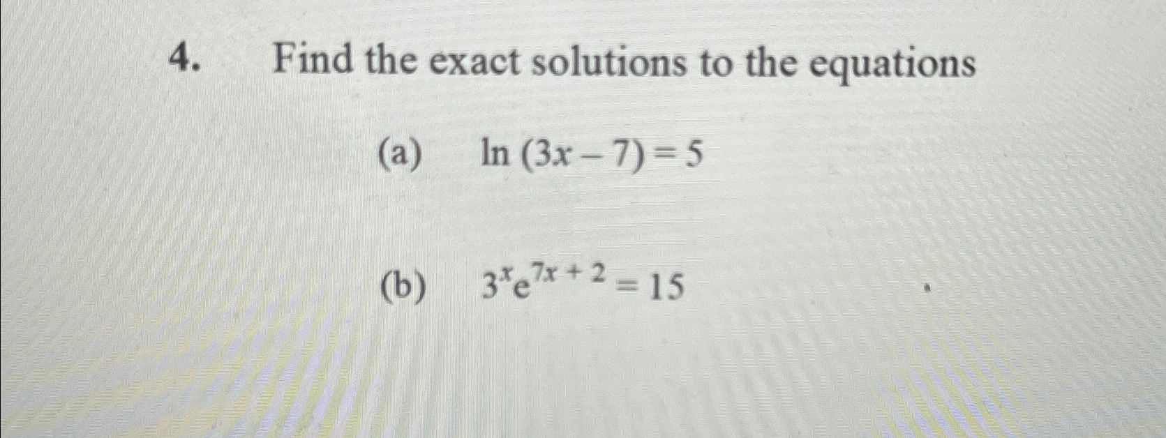Solved Find the exact solutions to the | Chegg.com