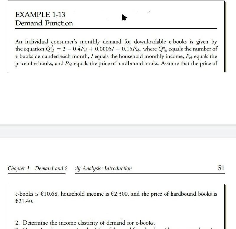Solved EXAMPLE 1-13 Demand Function An individual consumer's | Chegg.com