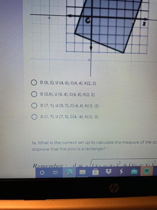 Solved SWIMMING POOLS Use this picture for questions 1, 1a, | Chegg.com