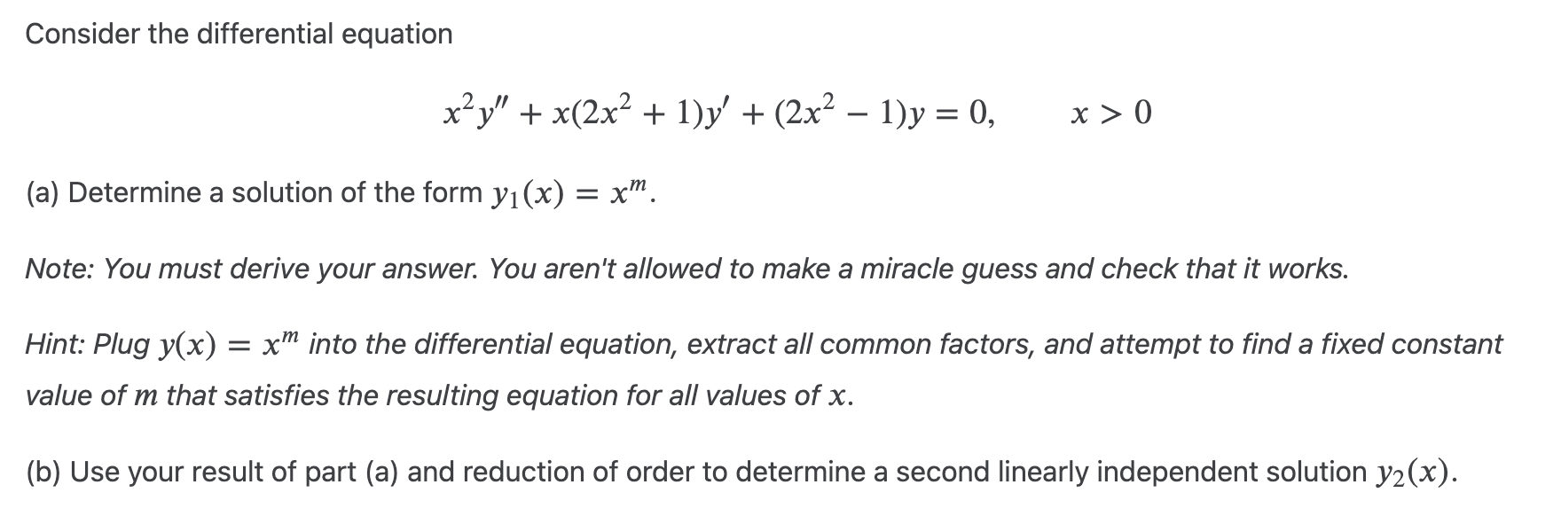 Solved Consider the differential | Chegg.com