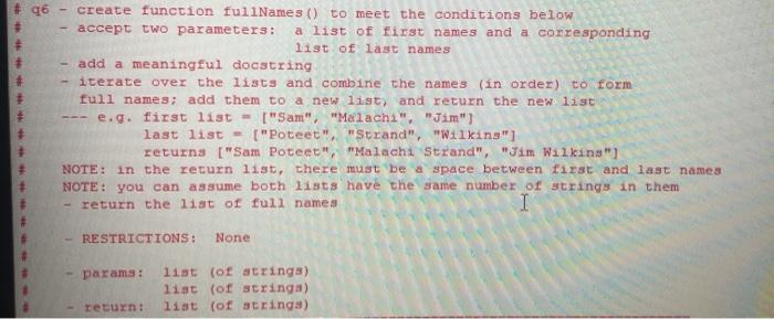 Solved # 96 # # + + create function fullNames () to meet the | Chegg.com Solved # 96 # # + + create function fullNames () to meet the | Chegg.com