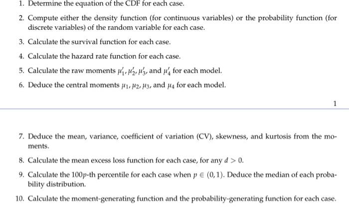 Let's consider the following curves of the cumulative | Chegg.com