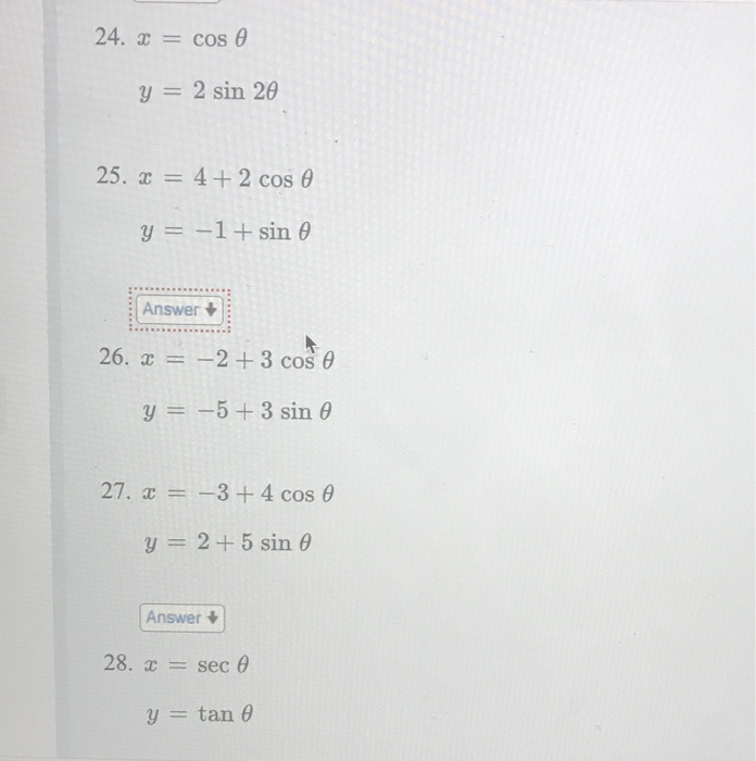 Solved Using Parametric Equations In Exercises 23 24 25