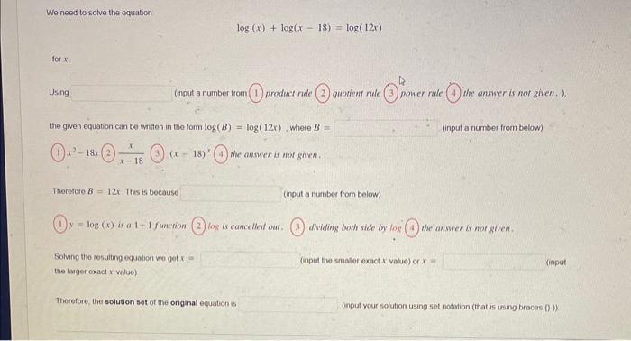 Solved We need to solve the equation | Chegg.com