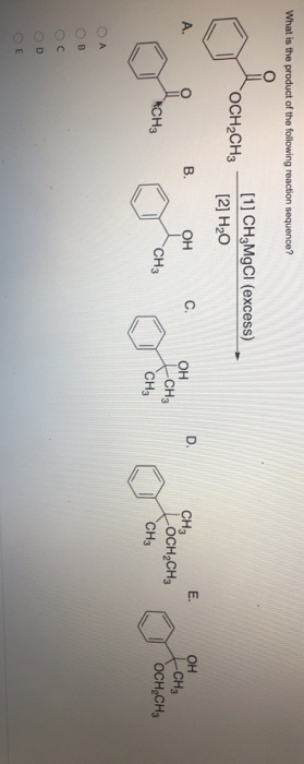 Solved What is the product of the following reaction | Chegg.com