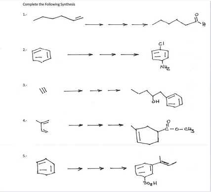Solved Complete the following Synthesis | Chegg.com