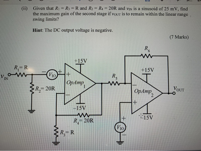 Solved 1. (a) A high-gain op-amp circuit shown in Figure | Chegg.com