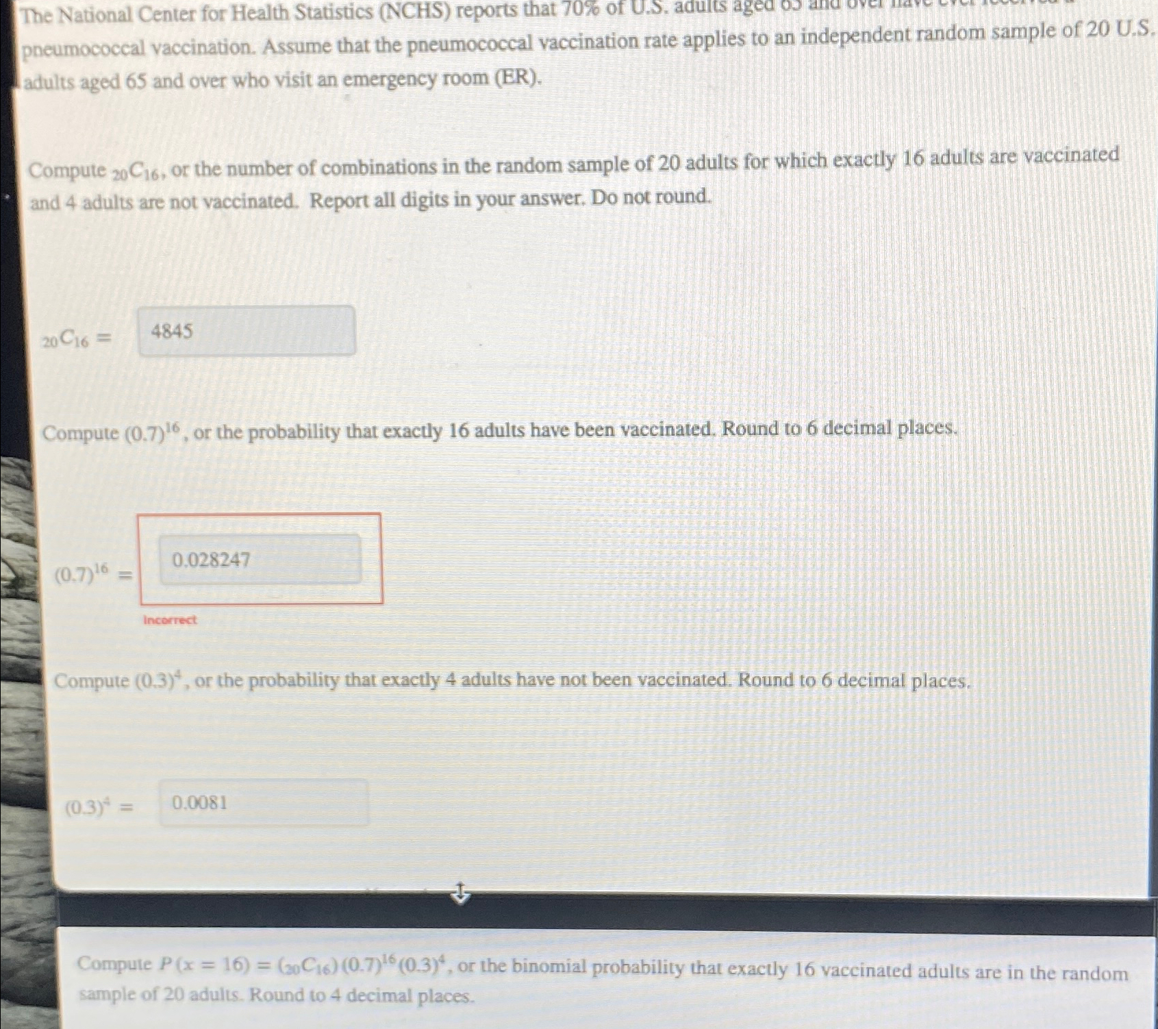 Solved adults aged 65 ﻿and over who visit an emergency room | Chegg.com