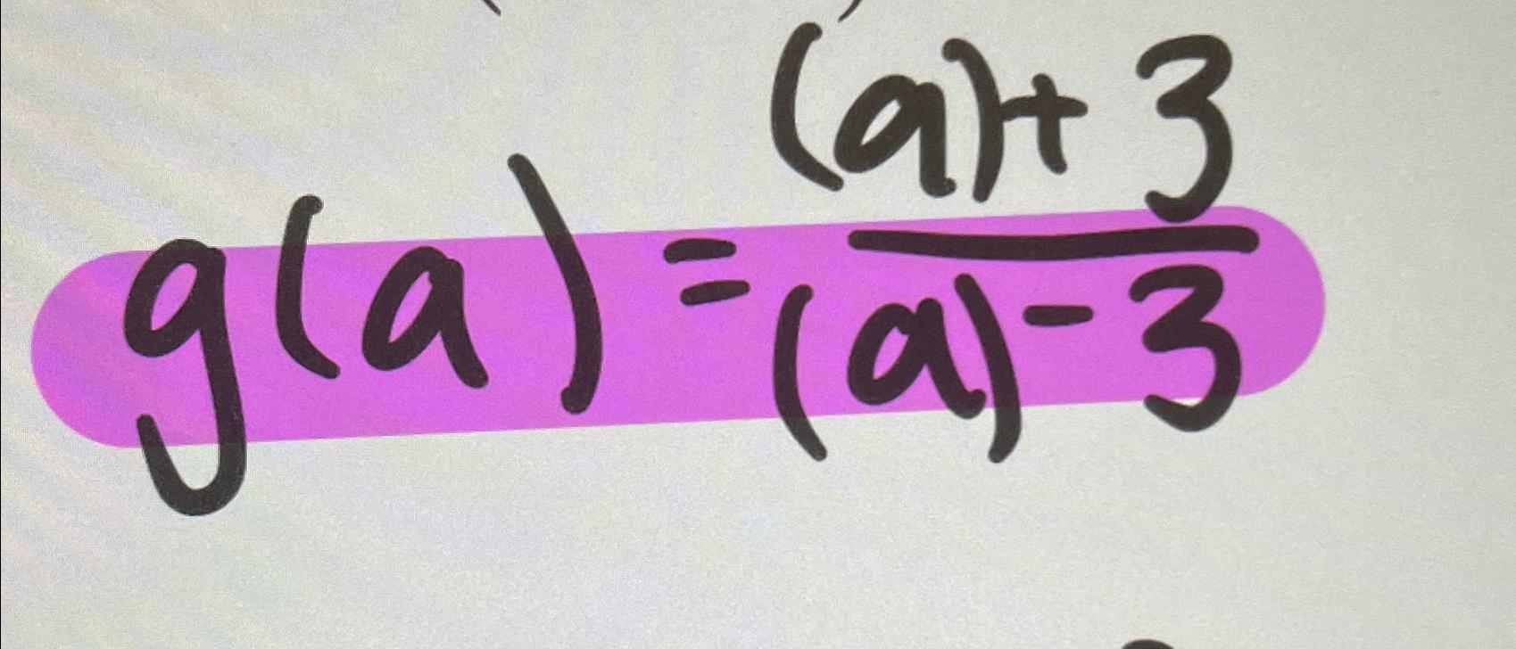 Solved g(a)=(a)+3(a)-3 | Chegg.com