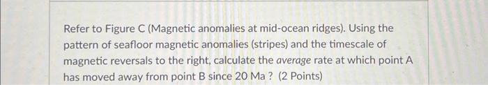 Refer to Figure C (Magnetic anomalies at mid-ocean | Chegg.com