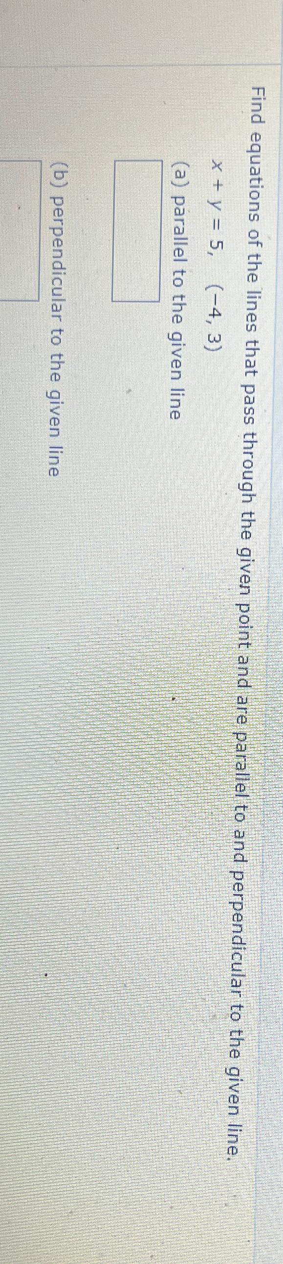 Solved Find equations of the lines that pass through the | Chegg.com