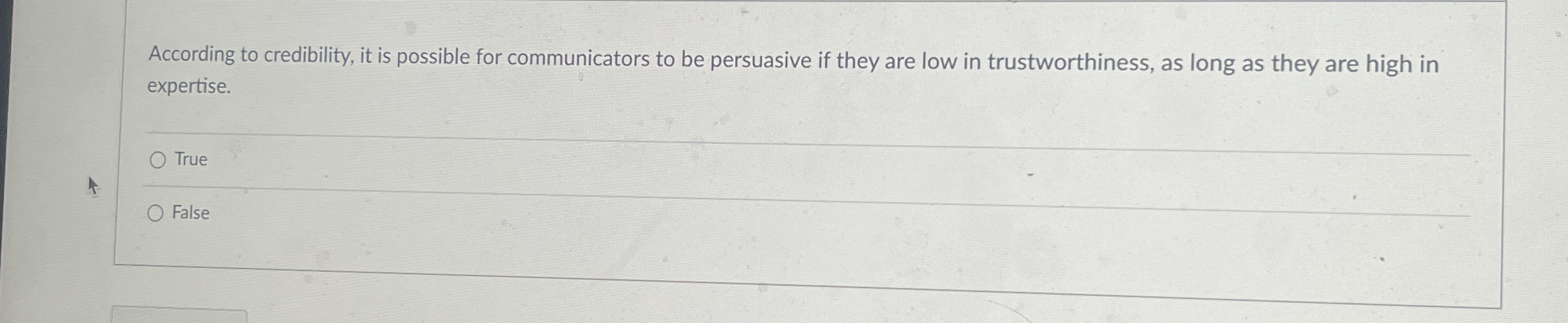 Solved According to credibility, it is possible for | Chegg.com