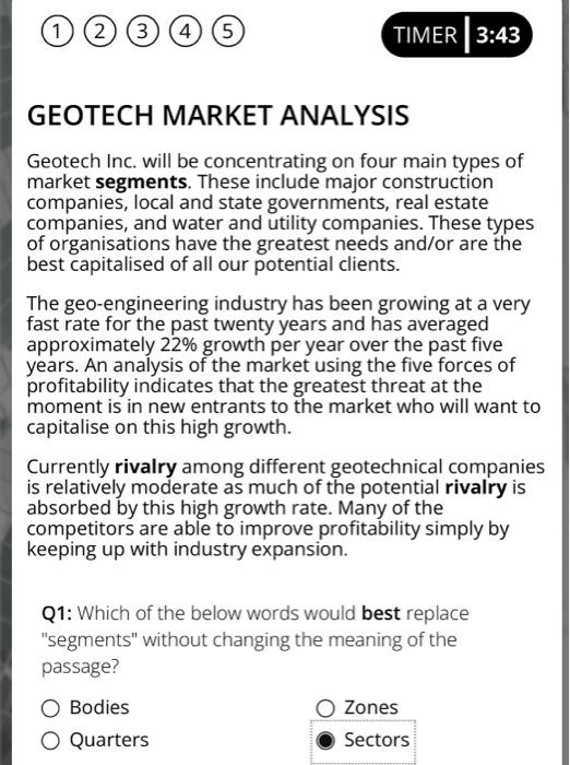 Geotech Inc. will be concentrating on four main types | Chegg.com