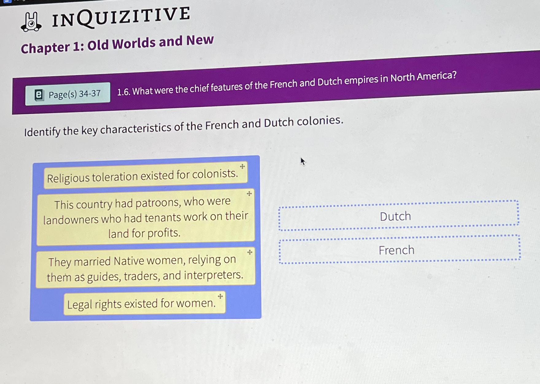 Solved INQUIZITIVEChapter 1: Old Worlds and New1.6. ﻿What | Chegg.com