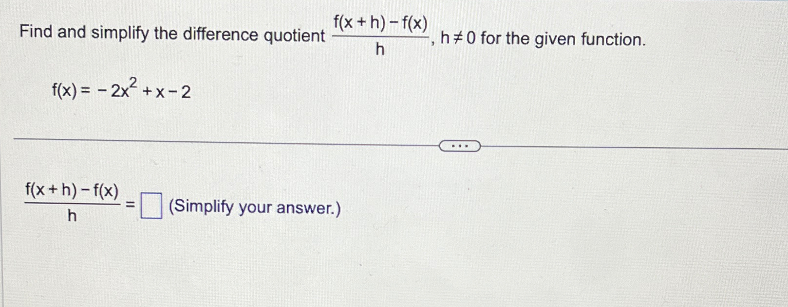 Solved Find and simplify the difference quotient | Chegg.com