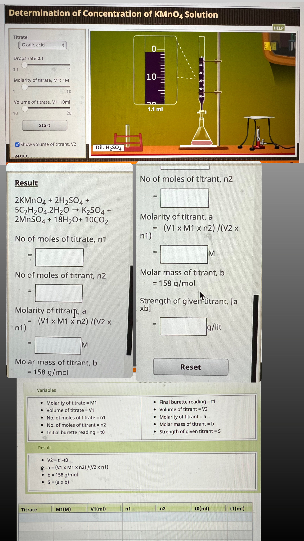 Solved Determination of Concentration of KMnO4 | Chegg.com