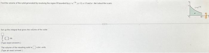 Solved Set up the integral that gres the volume of the sivid | Chegg.com