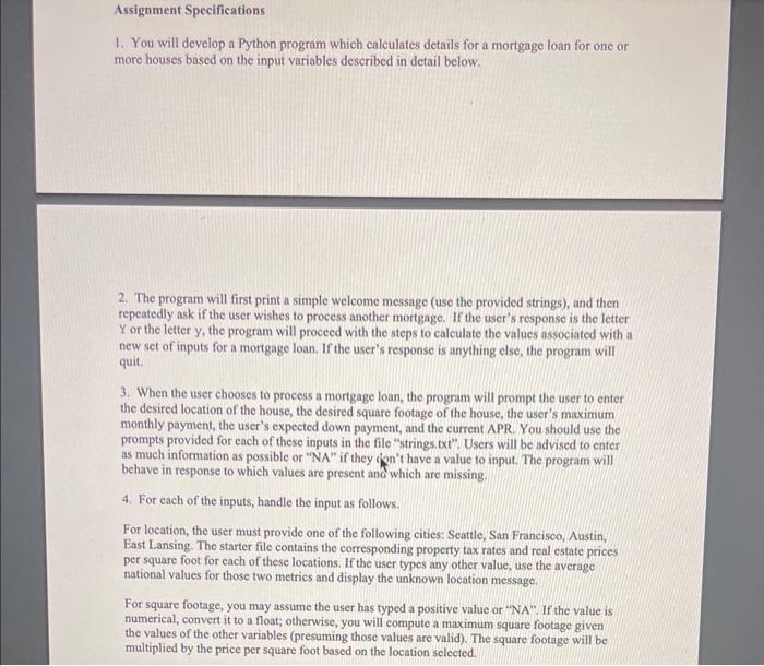 Solved 1. You will develop a Python program which calculates | Chegg.com