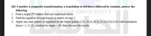 Solved Q3: Consider a composite transformation, a | Chegg.com