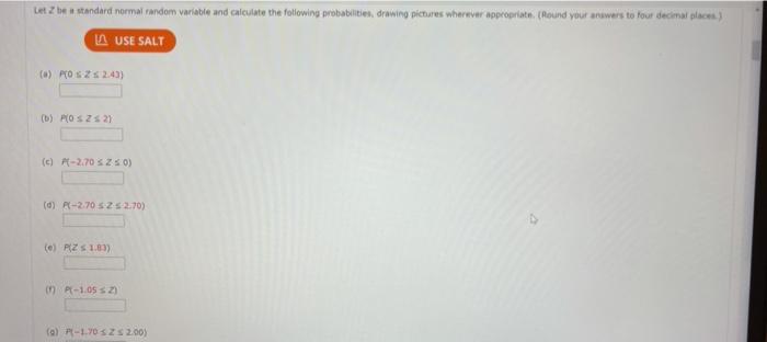 Solved LetZ bestandard normal random variable and calculate | Chegg.com