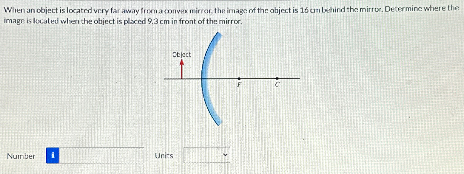 Solved When an object is located very far away from a convex | Chegg.com