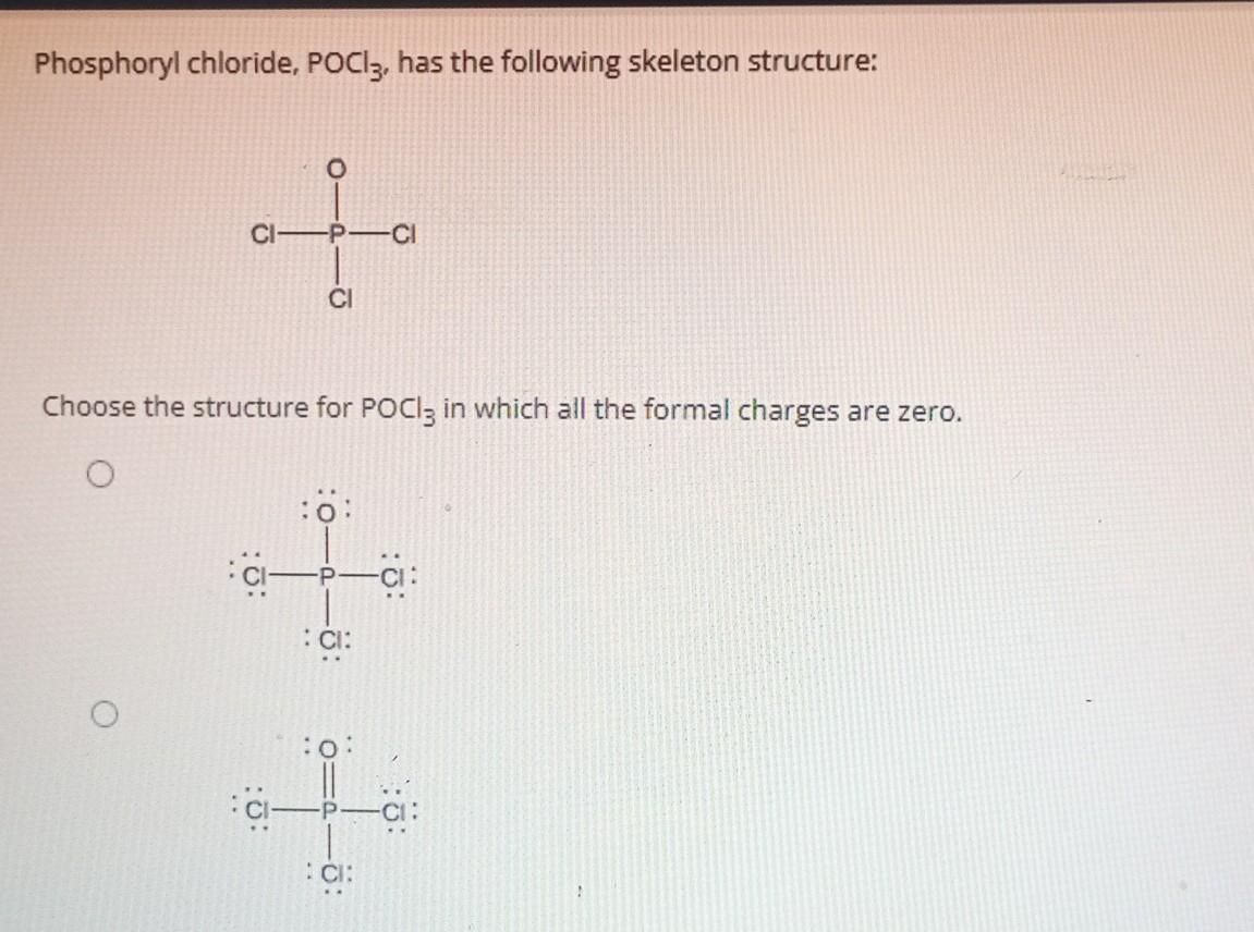 Phosphoryl Chloride Lewis Structure