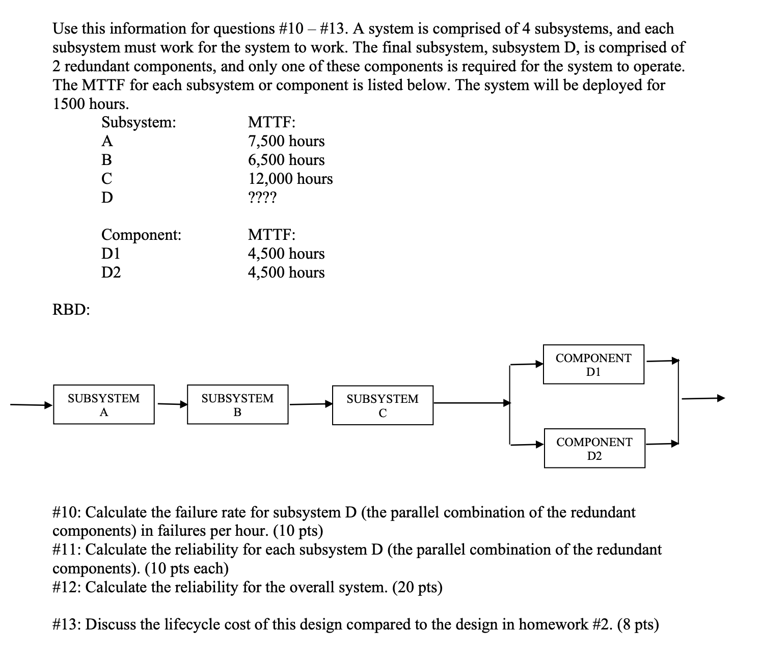 Solved Use this information for questions \#10 - \#13. ﻿A | Chegg.com