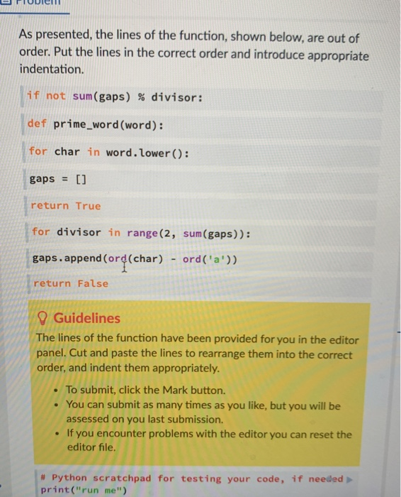 Solved The following code is intended to define a function | Chegg.com
