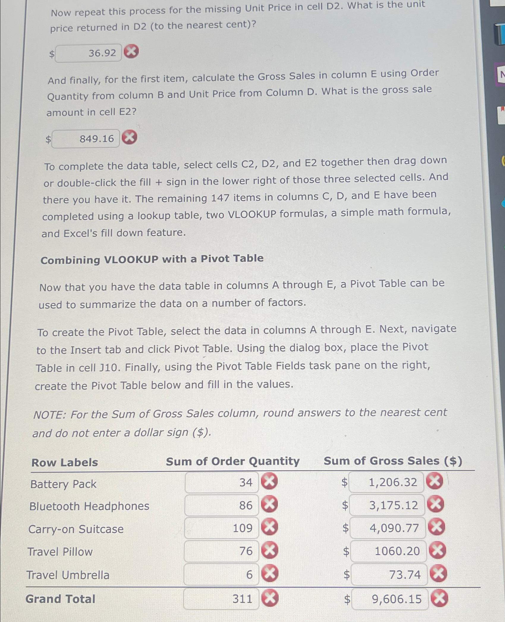 Solved Now repeat this process for the missing Unit Price in | Chegg.com