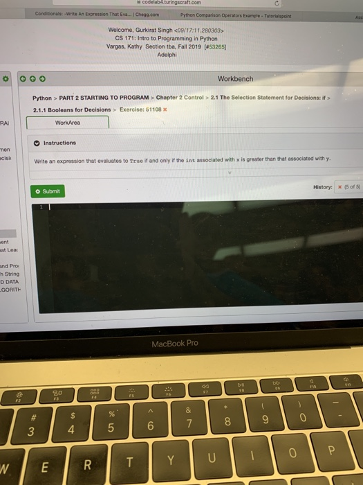 Solved codelab.4.turingscraft.com Conditional Write An | Chegg.com