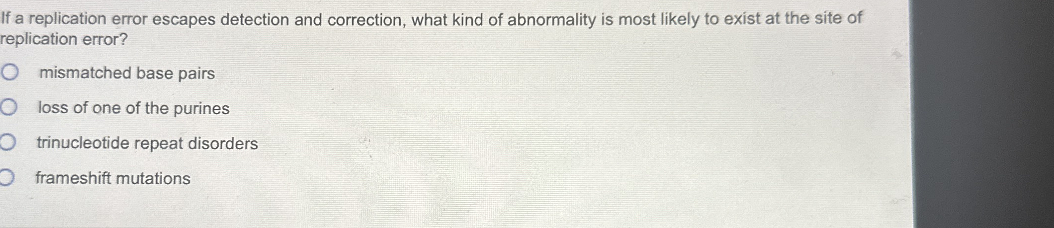 Solved If a replication error escapes detection and | Chegg.com