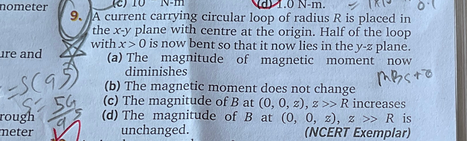 Solved A current carrying circular loop of radius R ﻿is | Chegg.com