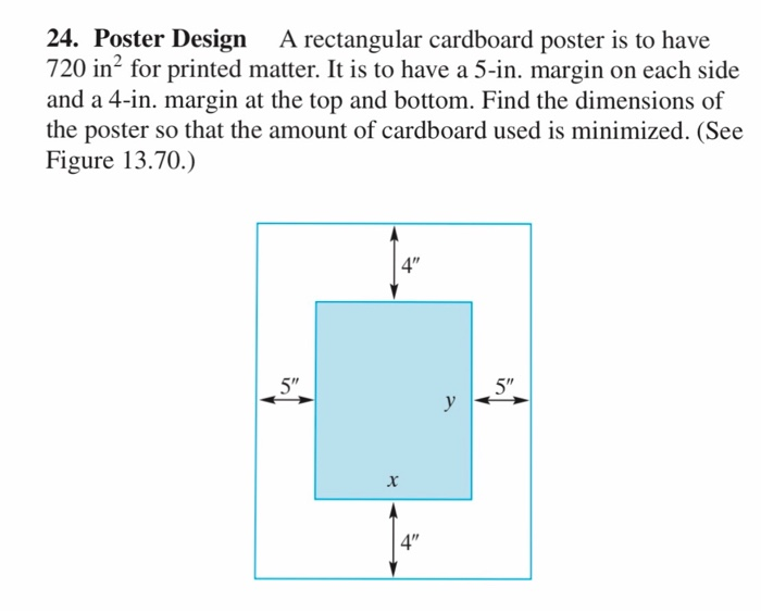 Solved 24. Poster Design 720 in2 for printed matter. It is | Chegg.com