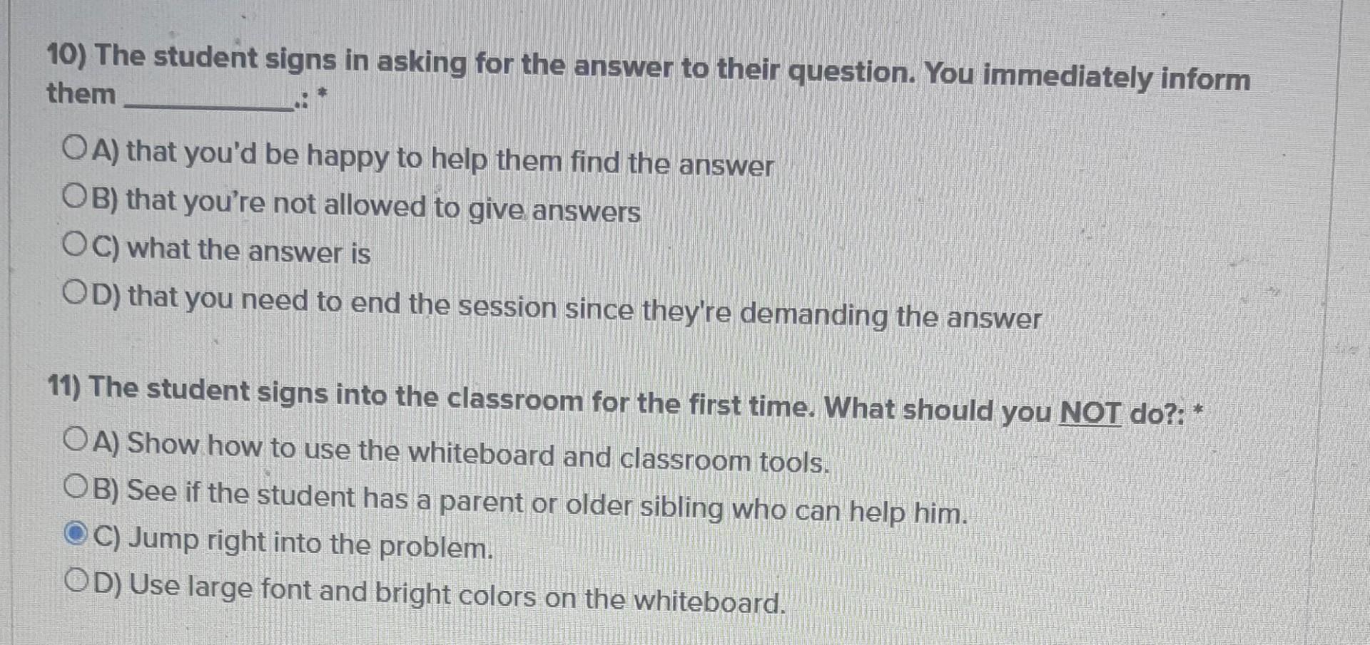 Solved 10) The student signs in asking for the answer to | Chegg.com