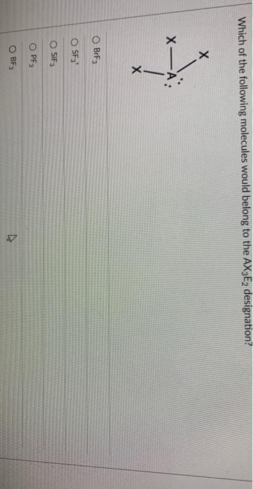 Solved Which of the following molecules would belong to the | Chegg.com