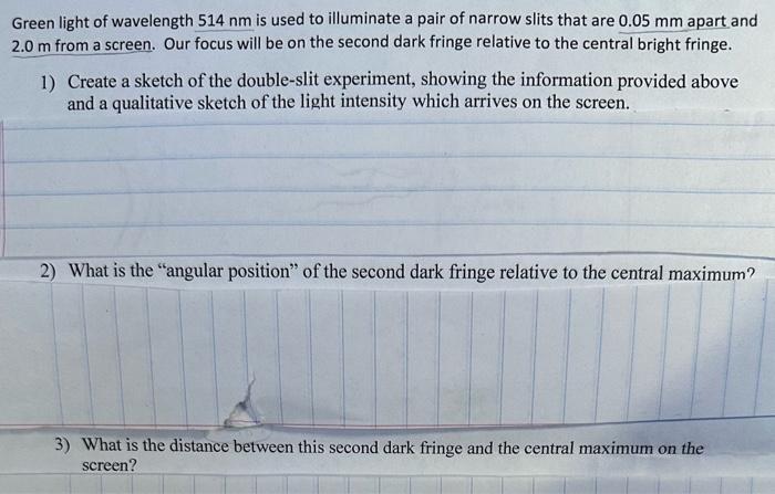 Solved Green light of wavelength 514 nm is used to | Chegg.com