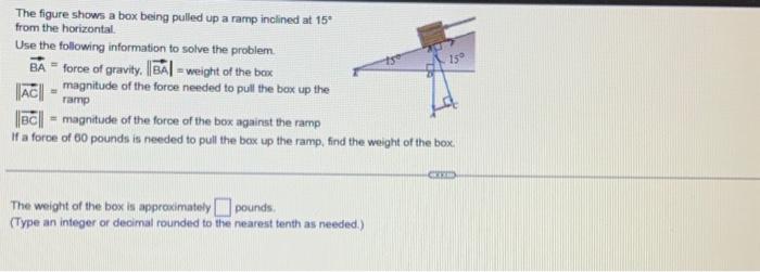 Solved The figure shows a box being pulled up a ramp | Chegg.com