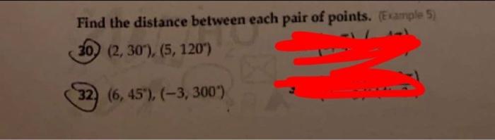 Solved Find the distance between each pair of points. | Chegg.com
